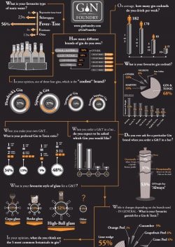 Ginfographic. A gin infographic of 2014 stats